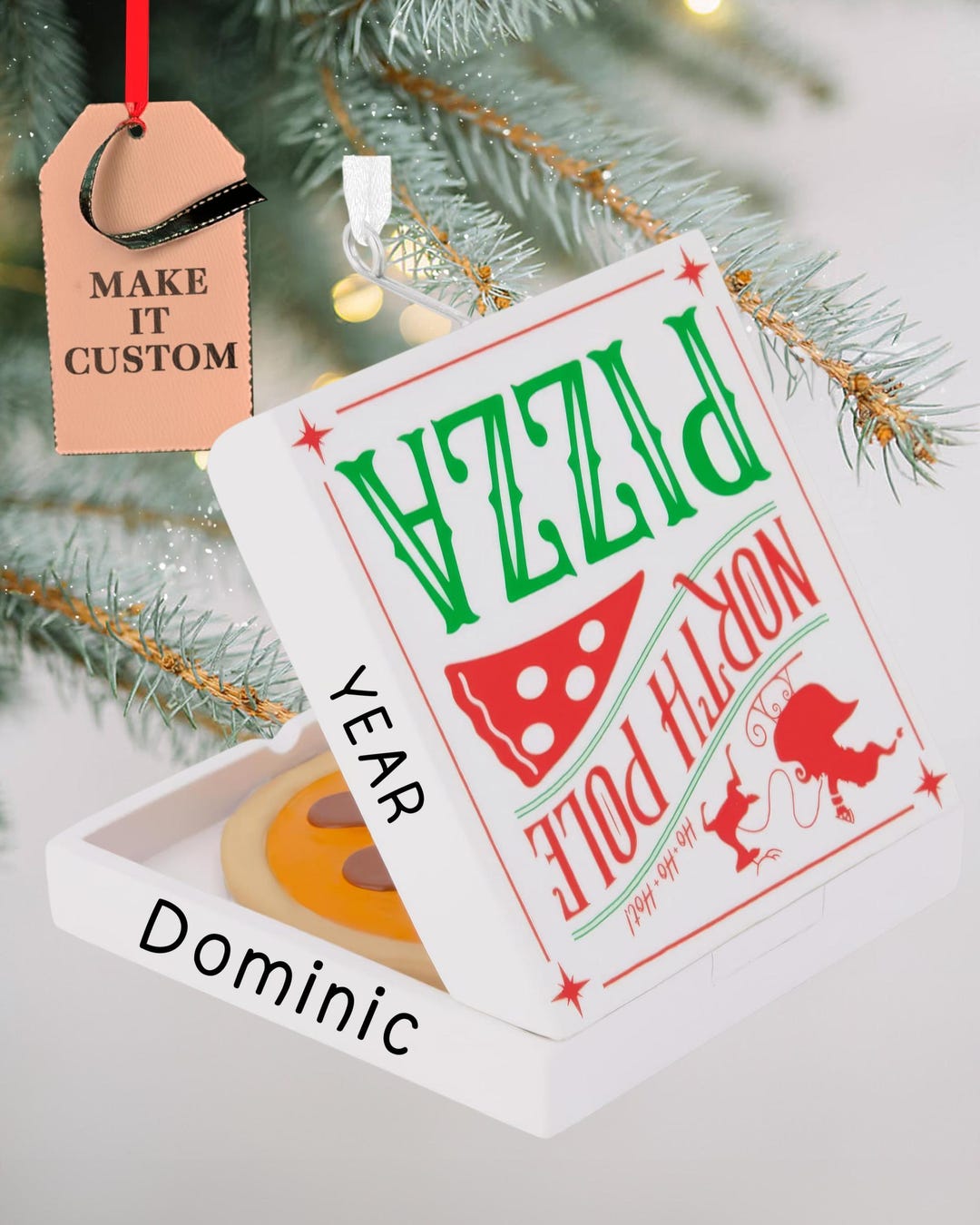 Personalized Pizza Ornament • Custom Gift for Pizza Lover • Cute Mini ...