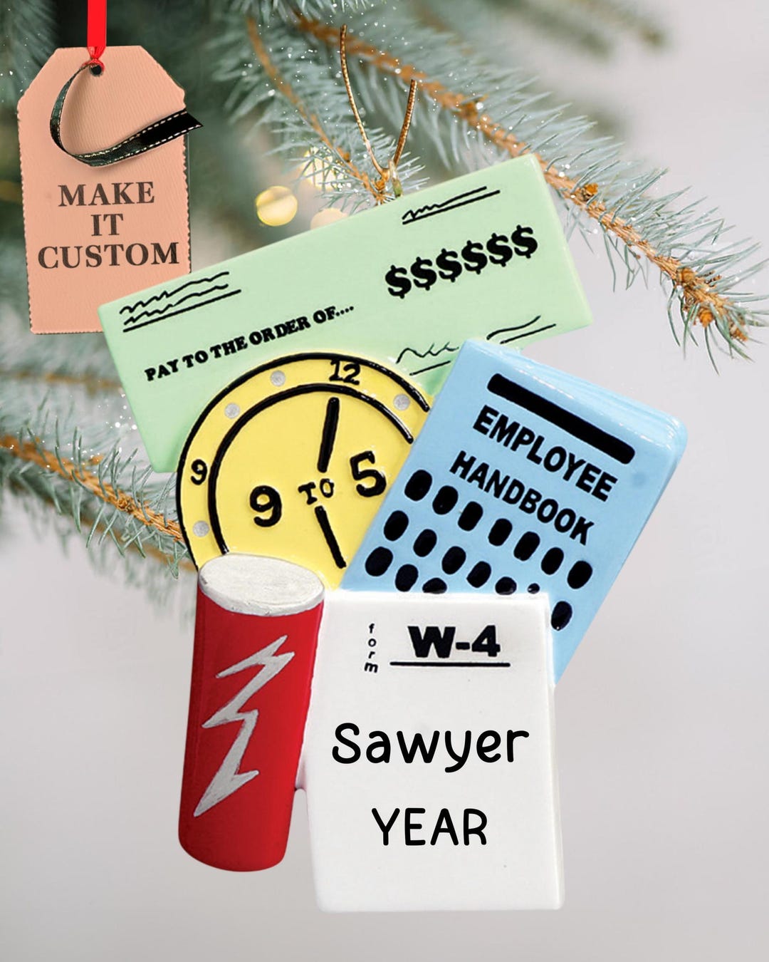 Personalized First Job Christmas Ornament • New Job Gift Keepsake ...