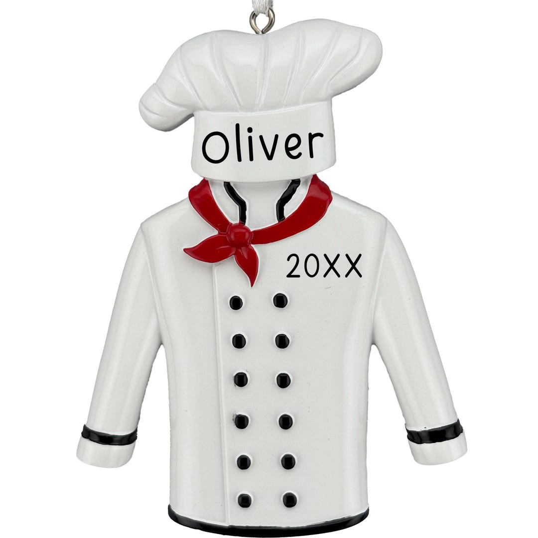 Chef Uniform Christmas Ornament • Custom Chef Ornament • Occupation ...