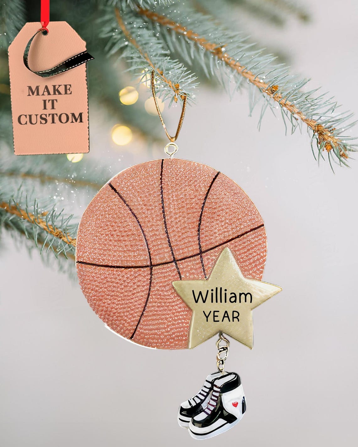 Personalized Basketball Christmas Ornament • Custom Basketball Presents ...
