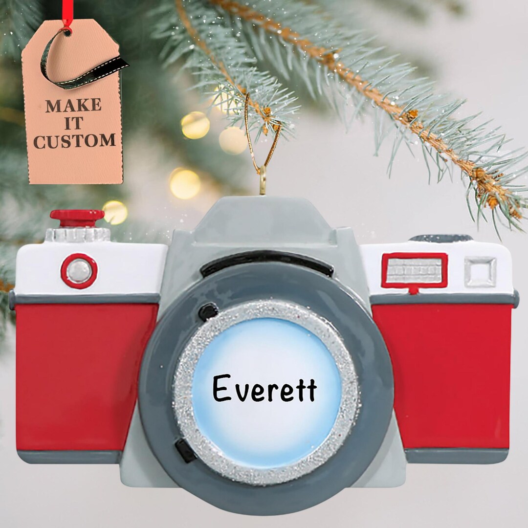 CAMERA CHRISTMAS ORNAMENT • Camera Photography • Personalized Christmas ...