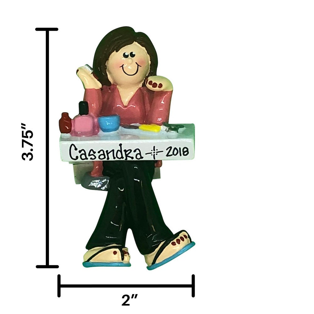 NAIL TECH ORNAMENT Women Nail Technician Ornament Manicure | Etsy