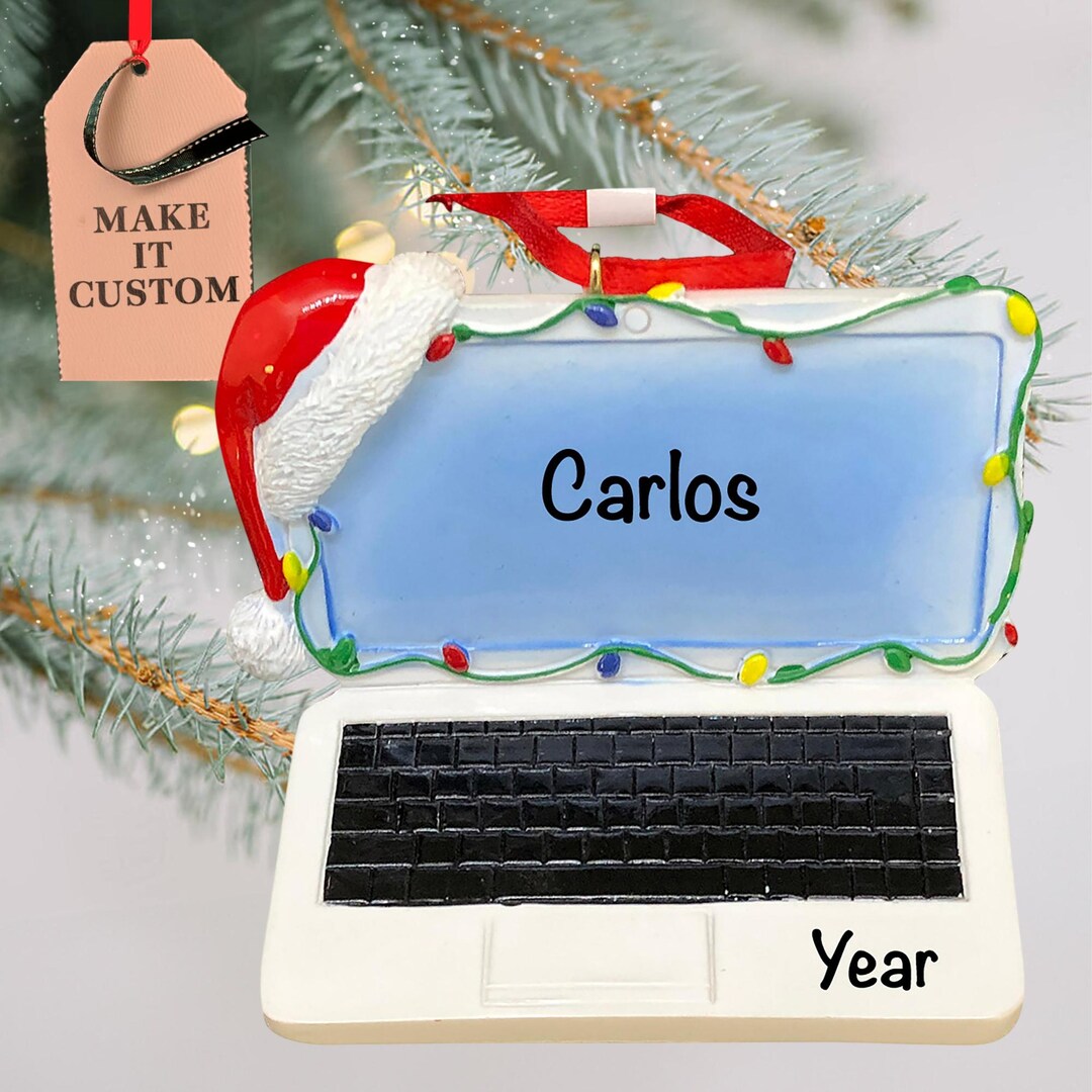 Computer Keyboard Ornament for Christmas Tree Personalized Laptop ...