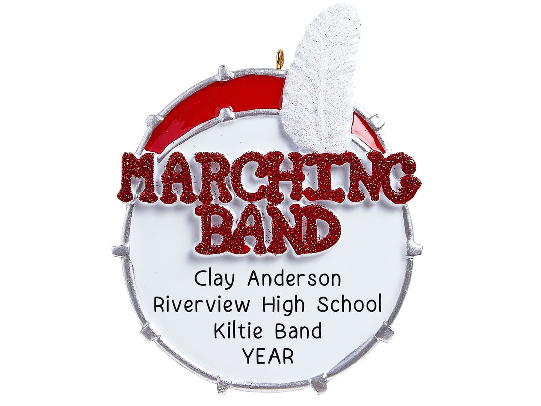 Personalized Marching Band Christmas Ornament Customizable Music ...