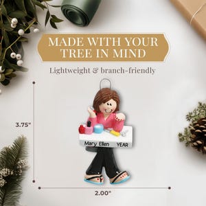 NAIL TECH ORNAMENT • Women Nail Technician Ornament • Personalized ...