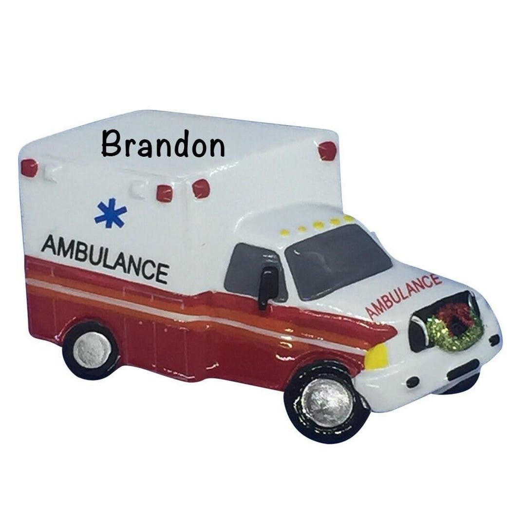 Personalized EMT Ambulance Christmas Ornament • Emergency Medical ...
