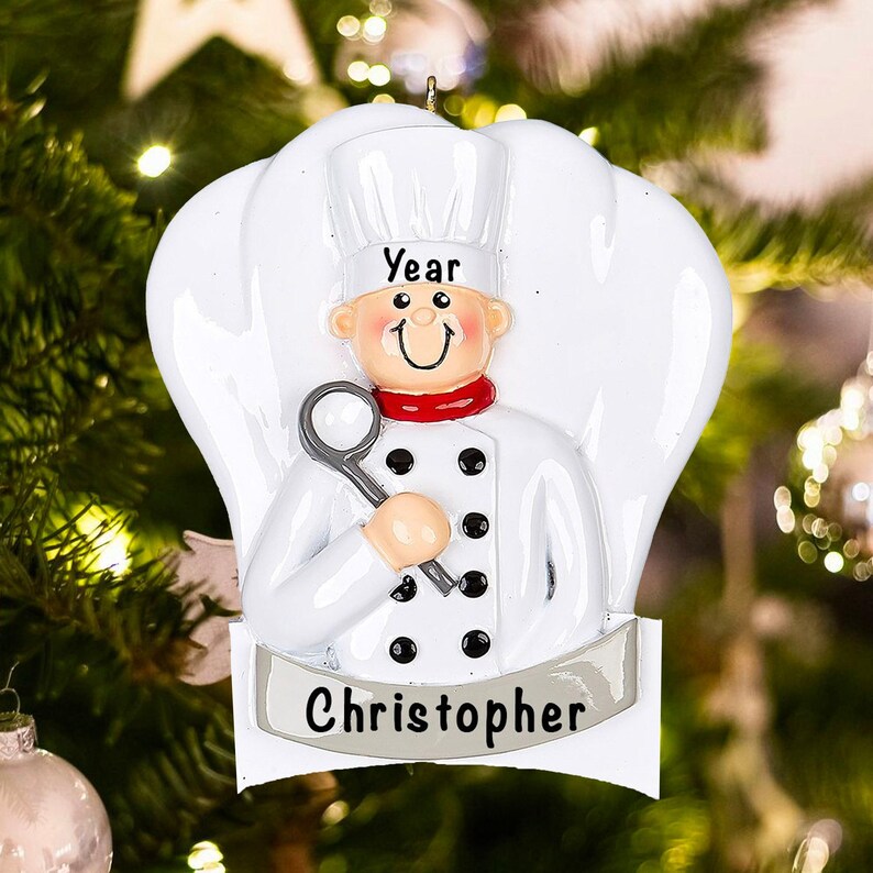 Personalized Chef Christmas Ornament • Cooking Gifts for Chef • Baker ...