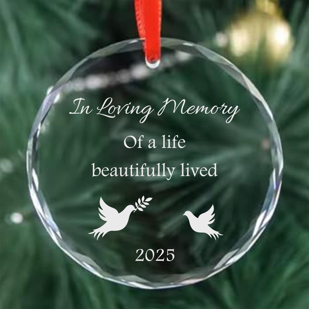 Memorial Glass Ornament – in Loving Memory of Mom, Dad, Grandparents ...