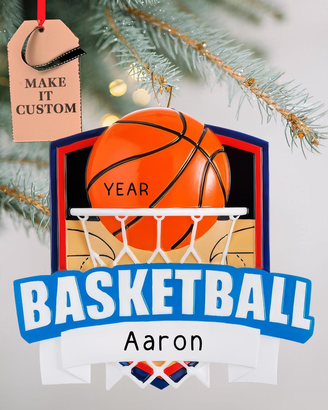 Personalized Basketball Christmas Ornament • Custom Hoops Presents for ...