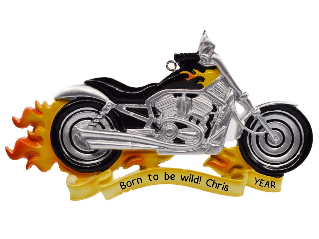 Personalized Motorcycle Christmas Ornament Custom Engraved Motor Cycle ...