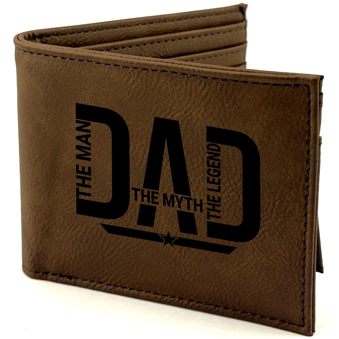 Dad Wallet - the Man the Myth the Legend | Vegan Leather Bifold ...
