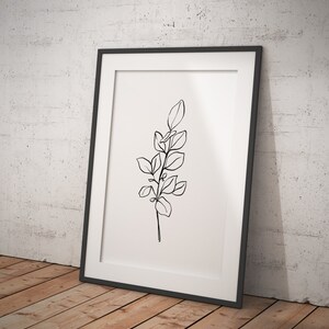 3 Set Black White Leaf Wall Art, DIGITAL DOWNLOAD, 3 Piece Leaves ...