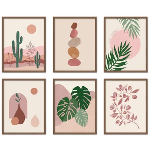 Boho Wall Art Prints, 6 Set 8x10 Inch, Desert Wall Decor, Southwestern ...