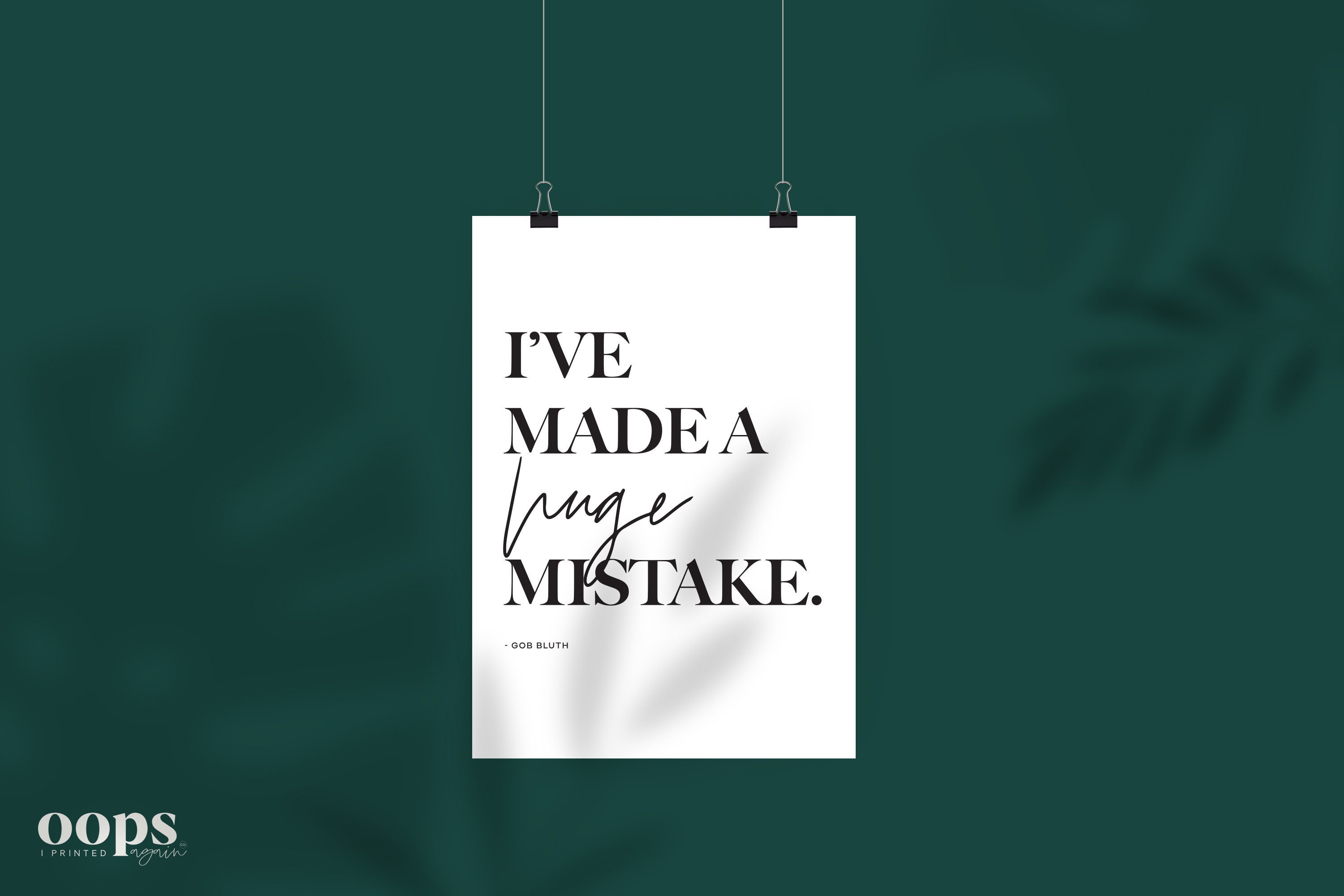 Arrested Development "i've Made a Huge Mistake" Gob Art Print - Etsy