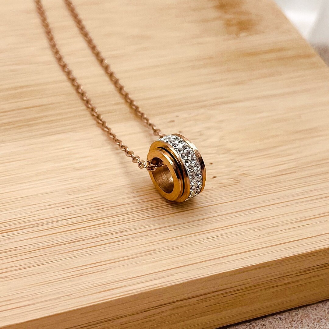 Worry Necklace, Spinner Necklace, Rotating Necklace, Anxiety Necklace ...