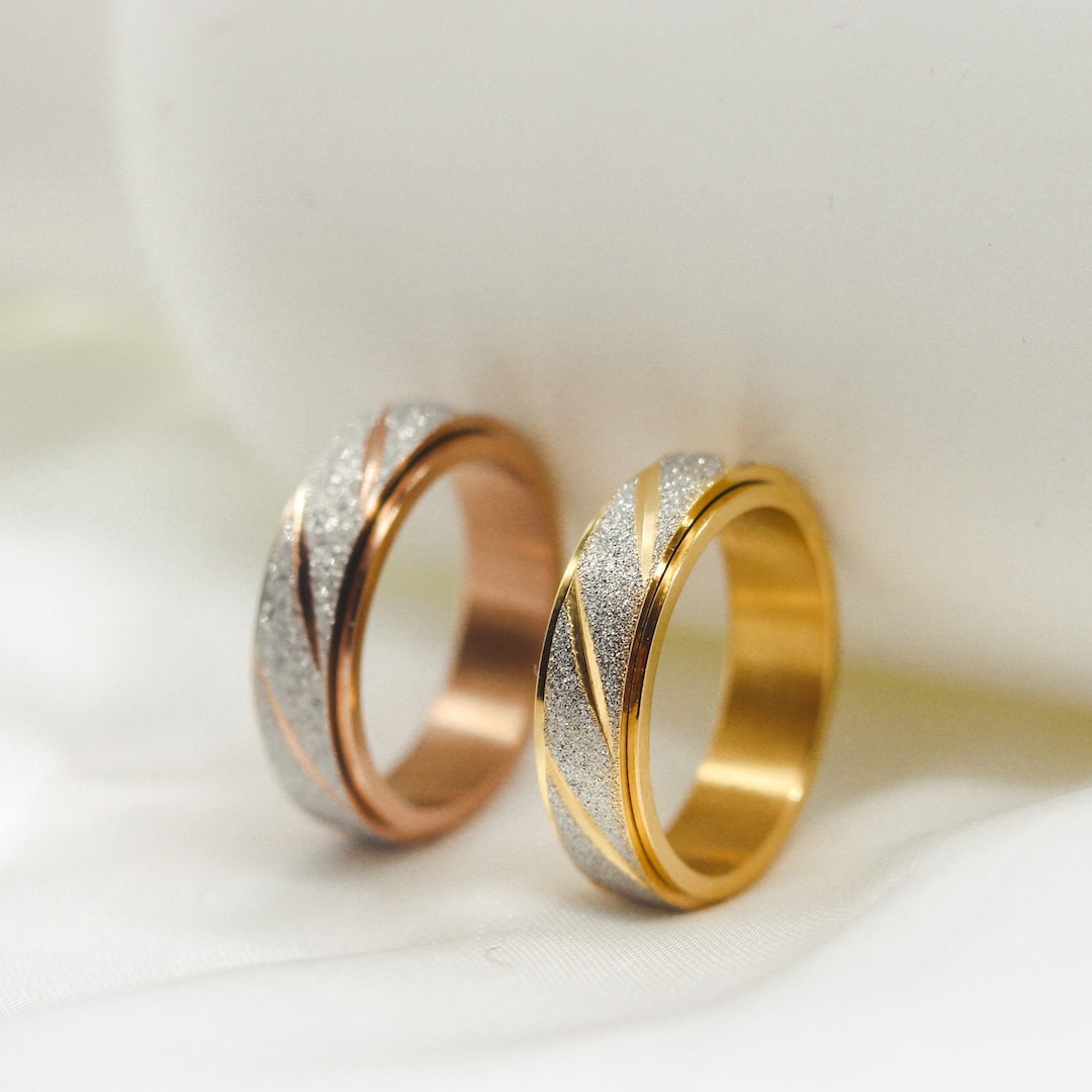 Worry Ring, Spinner Ring, Rotating Ring, Meditation Ring, Anxiety Ring ...