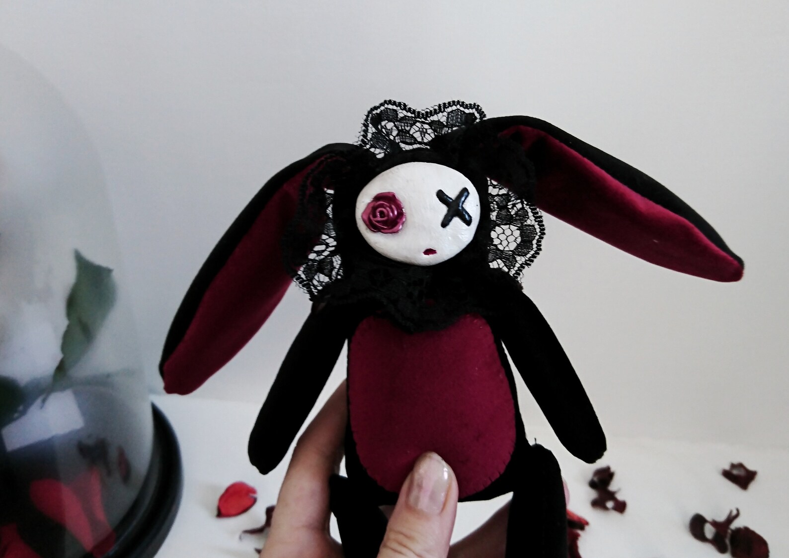 Gothic Dark Bunny cute and creepy horror doll ooak toy | Etsy