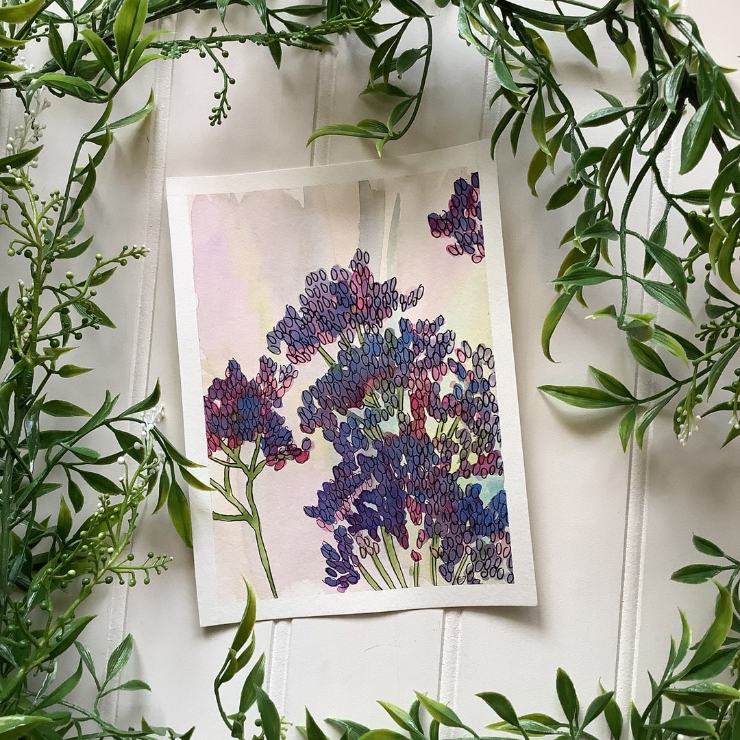 Watercolour Painting of Qataf Flowers Original Hand Painted - Etsy