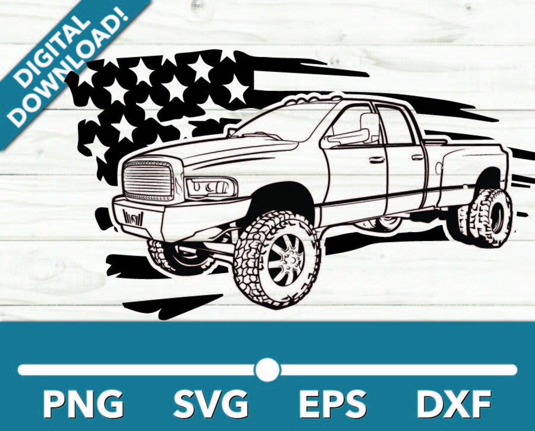 Pickup Truck Offroad Lifted Trucks SVG, Pickup Truck Clipart, Pickup ...