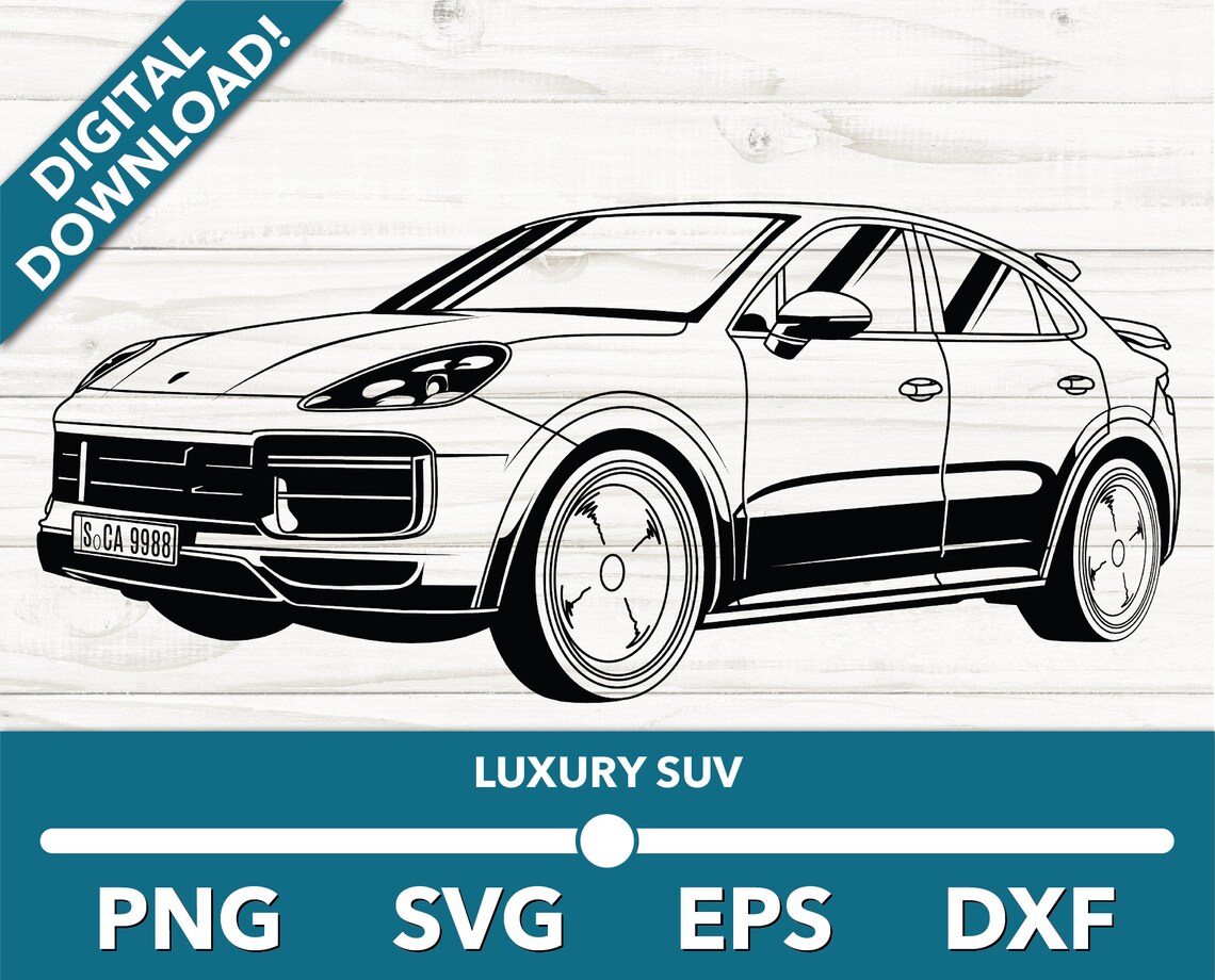 Luxury SUV Super Car Sports Car SVG, Car Clipart, Fast Car Files for ...