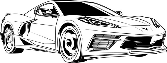 Luxury Sports Coupe Car Fast Speed SVG Clipart Car Files for - Etsy