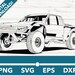 Pickup Truck Offroad 4 Door Lifted Trucks SVG, Clipart, Fast Files for ...