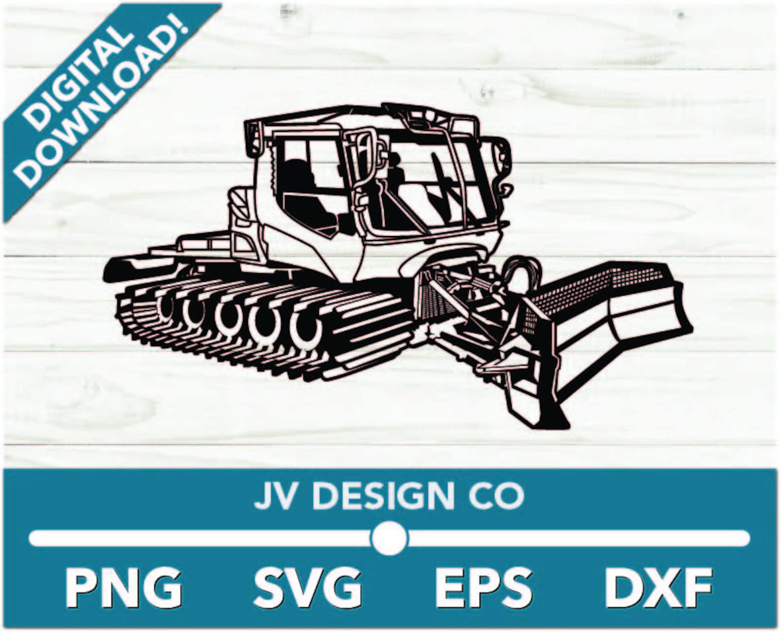 Snow Cat Ski Slope Groomer Machine SVG Clipart, Fast Files for Cricut ...