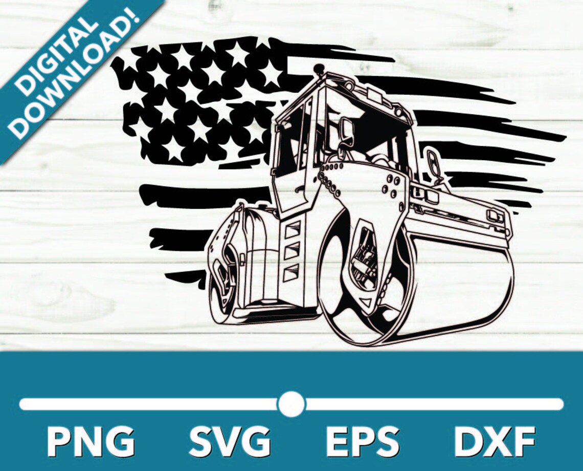 Road Roller Compaction Vehicle Heavy Machinery SVG, Car Clipart, Fast ...