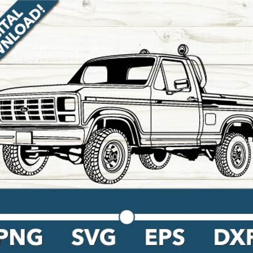 Pickup Truck Offroad Lifted Trucks SVG Clipart Files for - Etsy