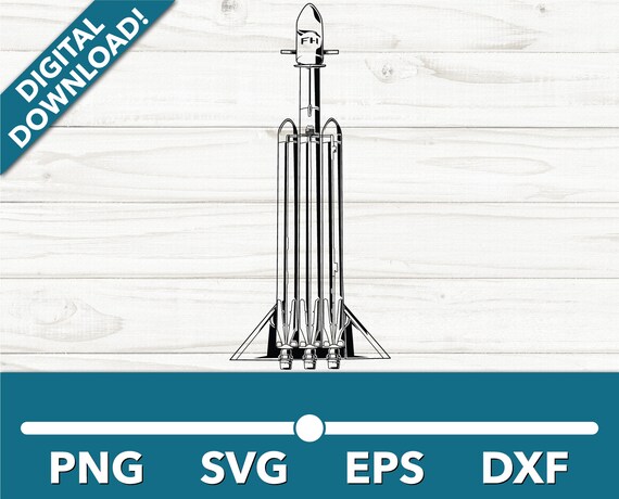 Heavy Rocket Space Launch SVG Car Clipart Fast Files for - Etsy