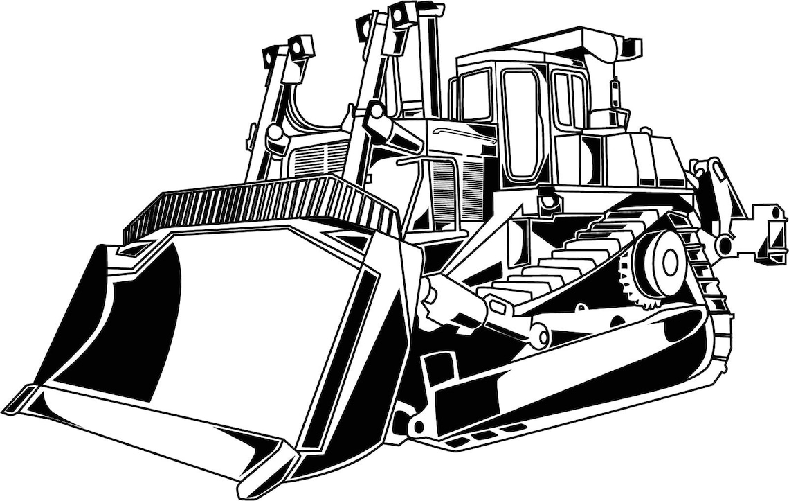 Bulldozer Earth Mover Construction Dozer Digging Equipment SVG, Job ...