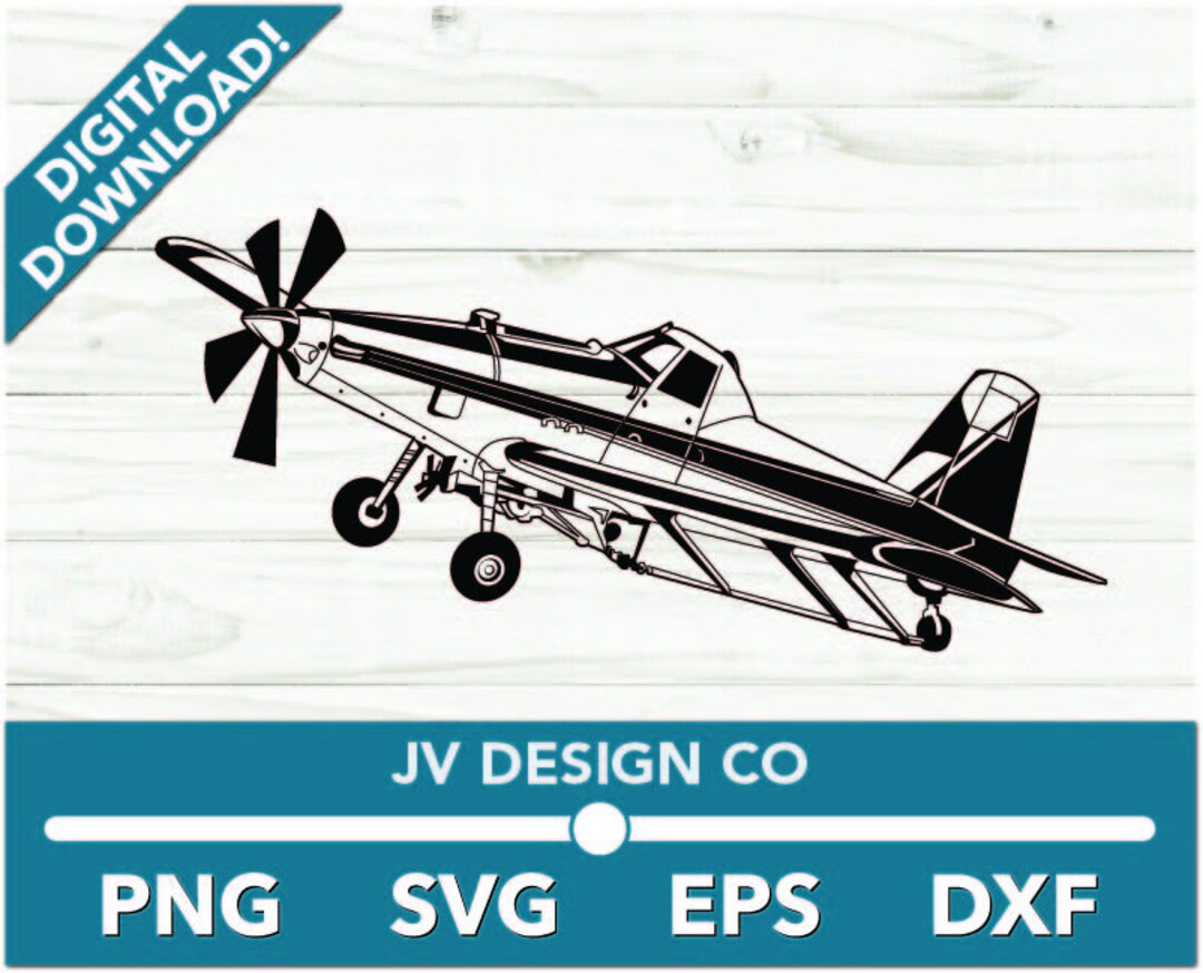 Plane Stunt Plane Aircraft Crop Duster SVG, Car Clipart, Fast Files for ...