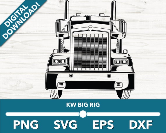 Semi Truck Front Big Rig Heavy Duty Equipment SVG Clipart - Etsy