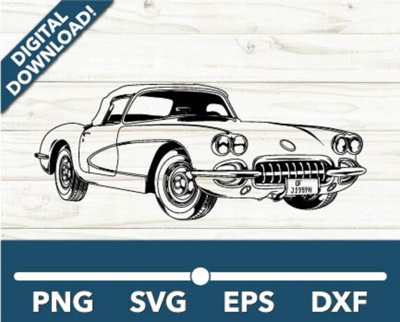Vintage Stylish Classic Car SVG Car Clipart Fast Car Files - Etsy