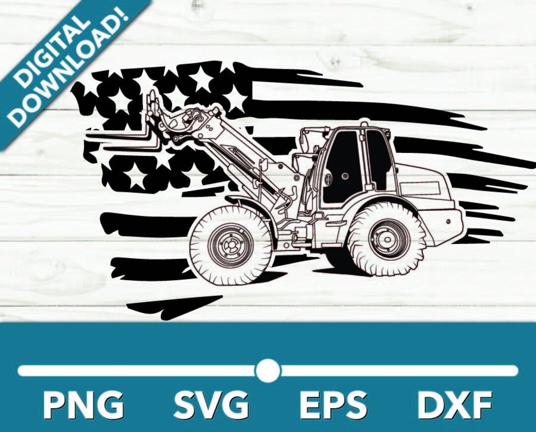 Forklift Loader Truck Construction Vehicle SVG, Car Clipart, Fast Files ...