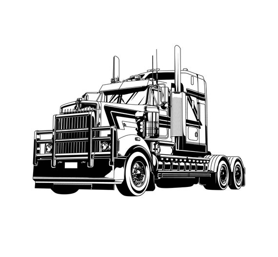 Semi Truck Front Big Rig Heavy Duty Equipment SVG Truck | Etsy