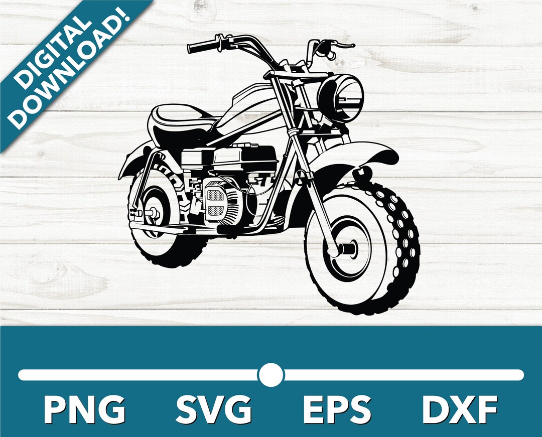 Motorcycle Mini Bike Classic SVG, Car Clipart, Fast Motorcycle Files ...