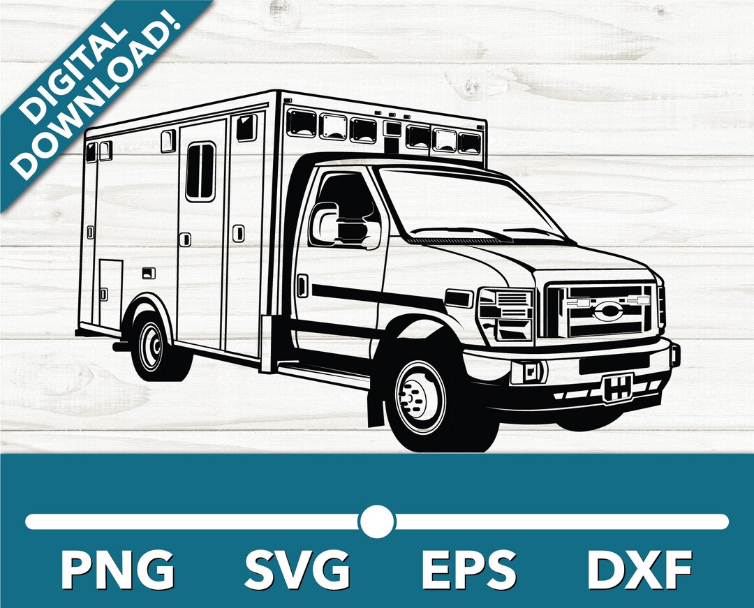 EMS Rescue Squad Emergency Ambulance Paramedics SVG, Car Clipart, Fast ...