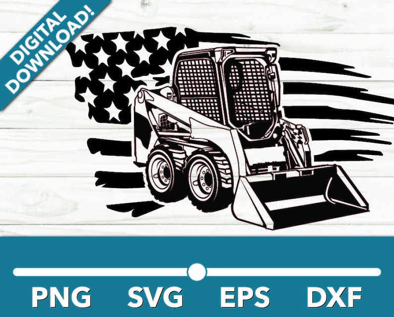 Skid Steer Loader Bobcat Grader Excavator Heavy Earth Machine SVG ...