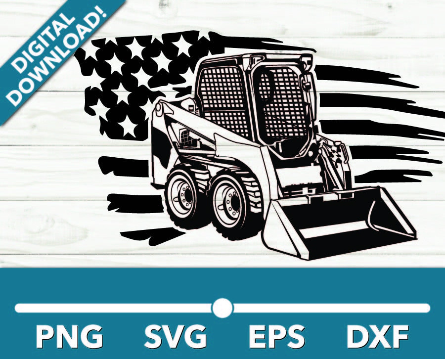 Skid Steer Loader Bobcat Grader Excavator Heavy Earth Machine SVG ...