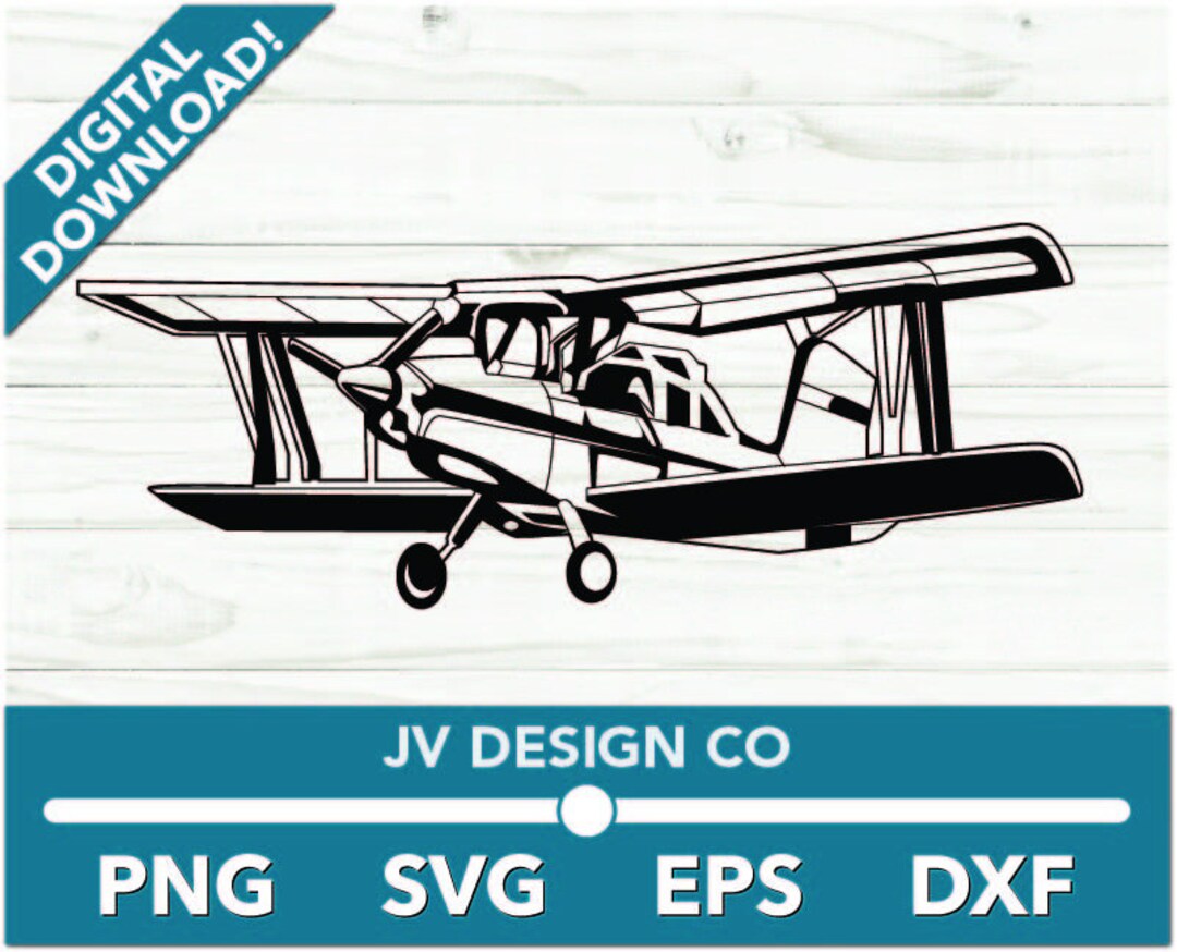 Bi-plane Aircraft Crop Duster SVG, Car Clipart, Fast Files for Cricut ...