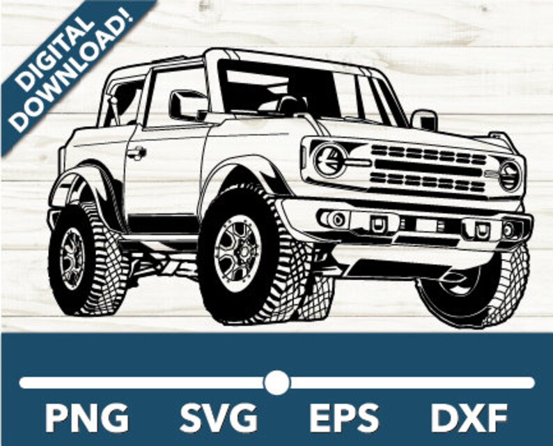 2 Door SUV Lifted Offroad Truck SVG, Pickup Truck Clipart, Pickup Truck ...
