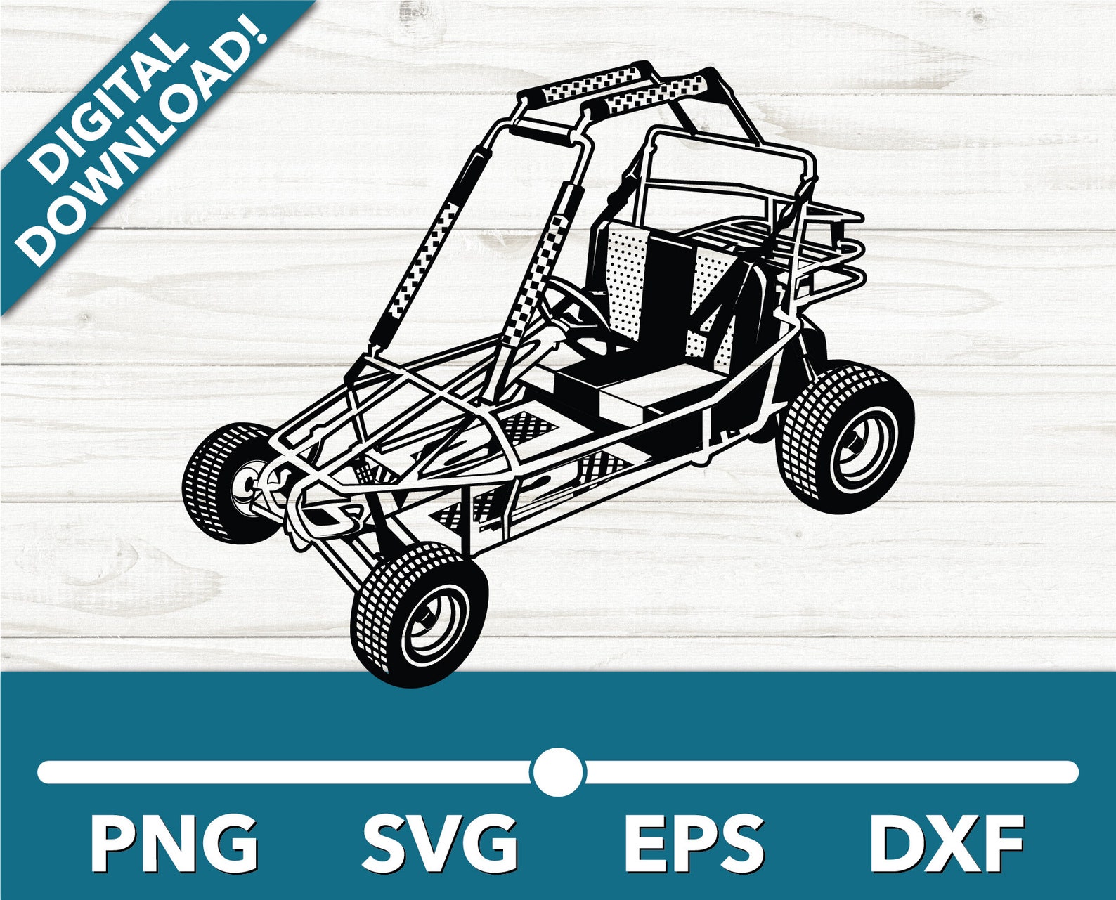 Buggy Offroad Go-kart Go Cart Golf Cart SVG, Car Clipart, Fast Files ...