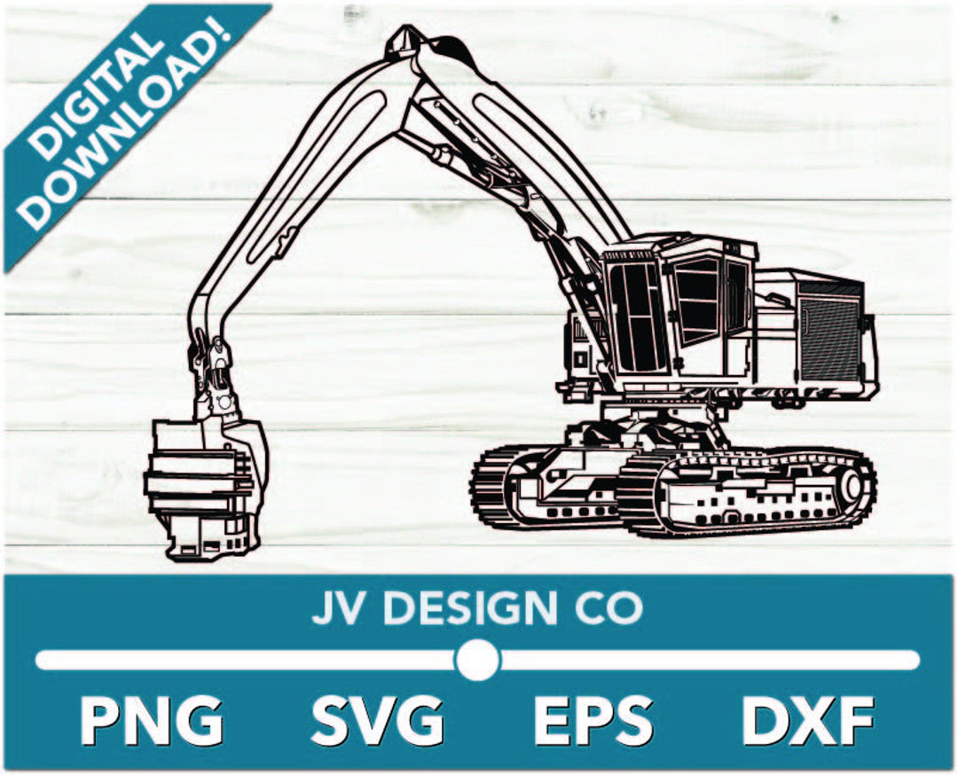 Feller Buncher Logger Big Rig Heavy Duty Logging SVG, Pickup Truck ...