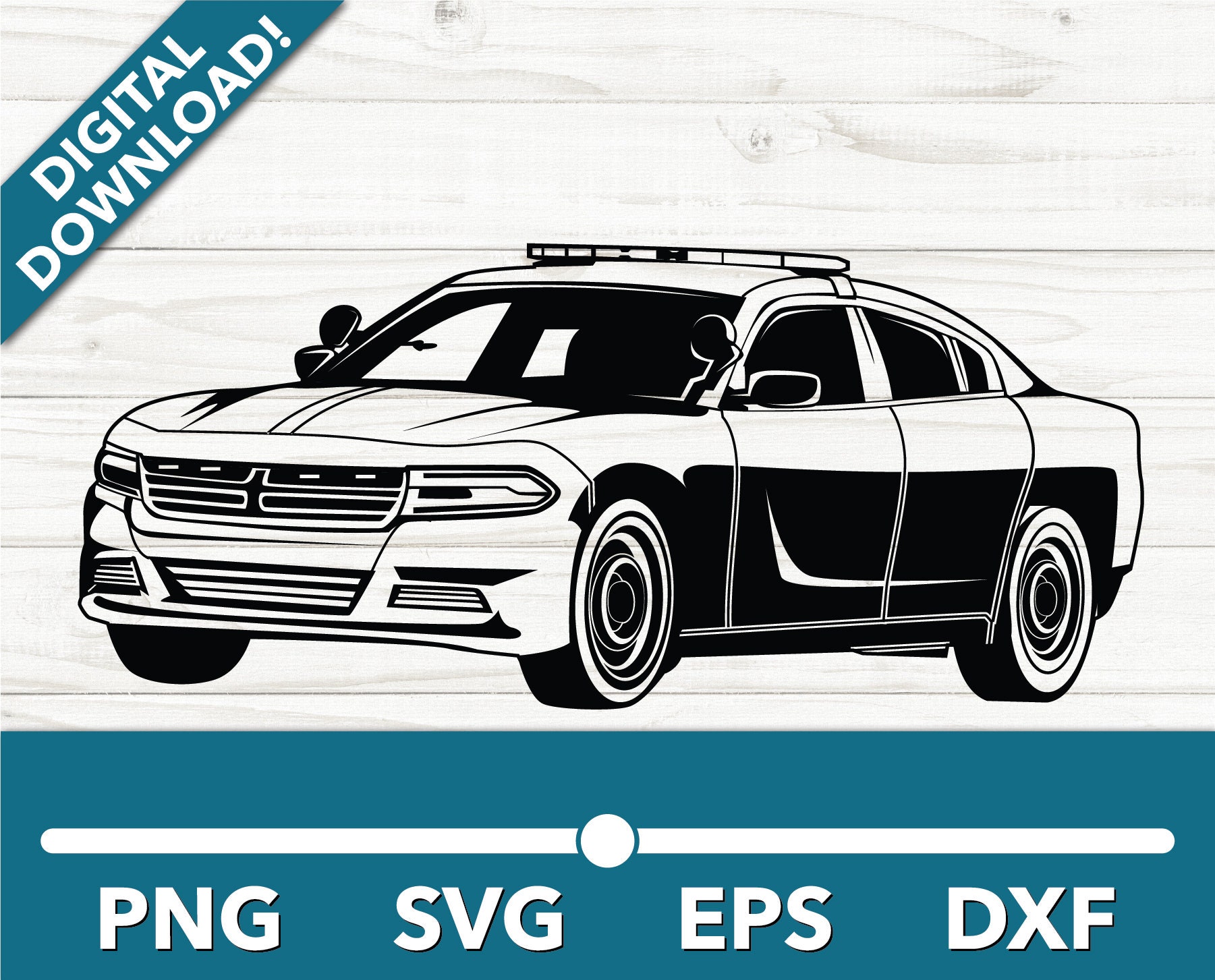 Police Muscle Car Emergency Services SVG, Car Clipart, Fast Files for ...