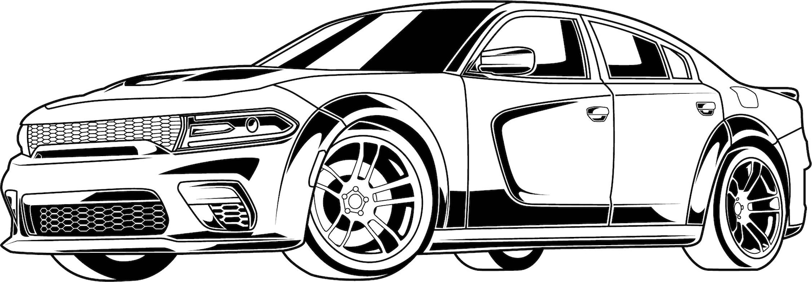 Dodge Charger Sports Cars Fast Speed SVG Sports Car Clipart | Etsy