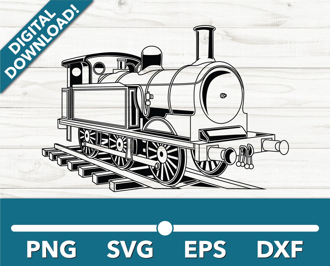 Train Locomotive Steam Railway SVG, Car Clipart, Fast Files for Cricut ...
