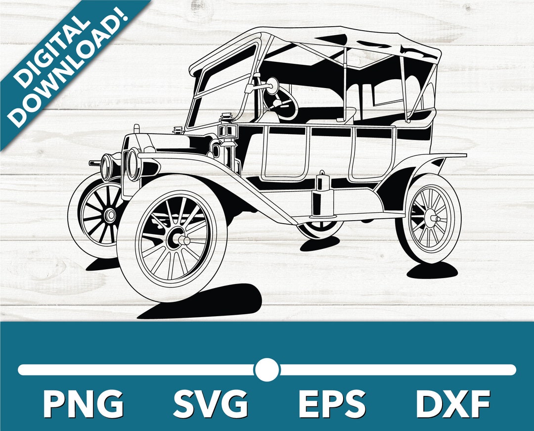 Classic Antique Automobile Vehicle SVG, Car Clipart, Fast Files for ...