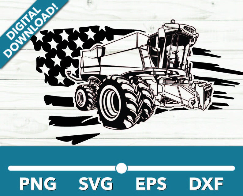 Combine Tractor Farming Machine SVG, Car Clipart, Fast Files for Cricut ...