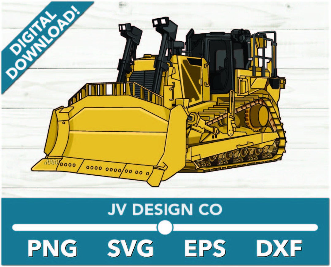 Full Color Bulldozer Earth Mover Construction Dozer Equipment SVG, Job ...